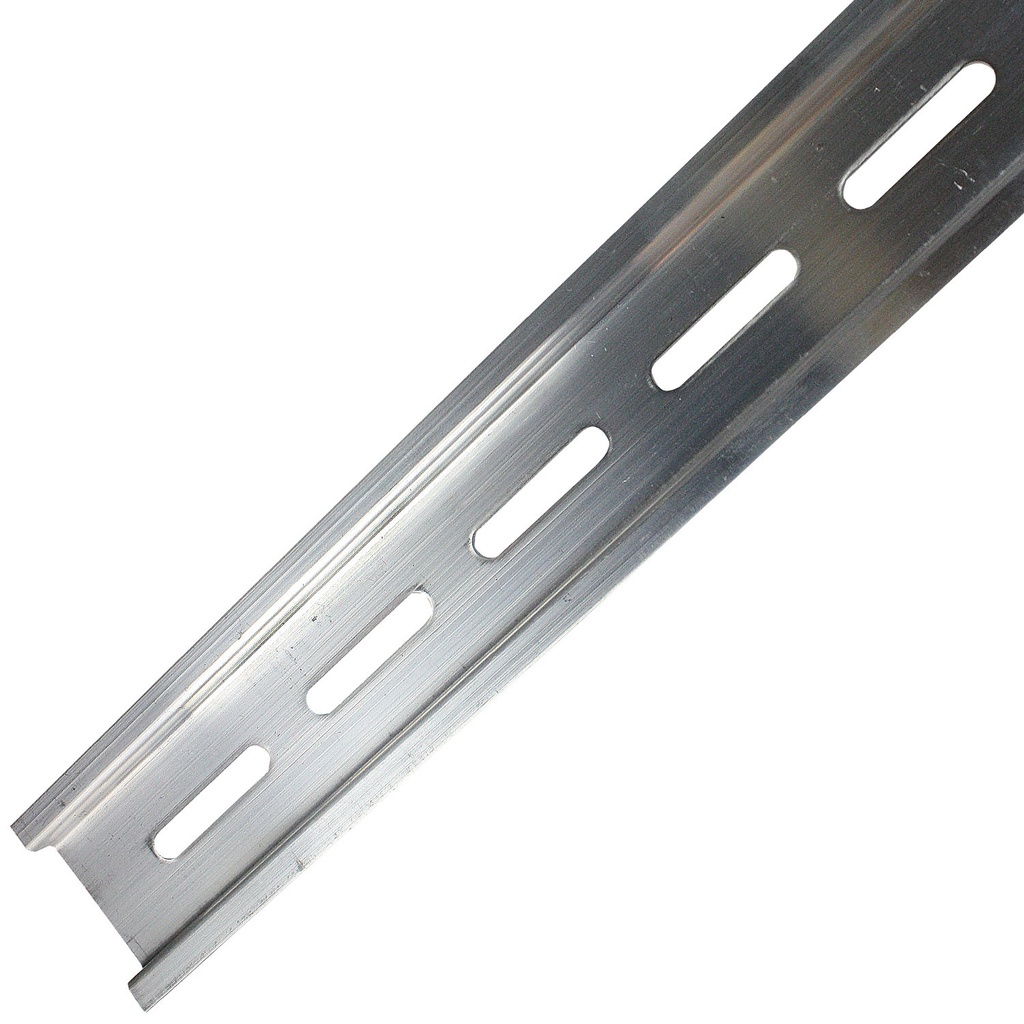 35 x 7.5mm Aluminum Slotted DIN Rail, 1 Meter | SourceASI
